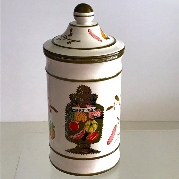 Kitchen | Italian Hand Painted Ceramic Kitchen Canister With A Lid ...